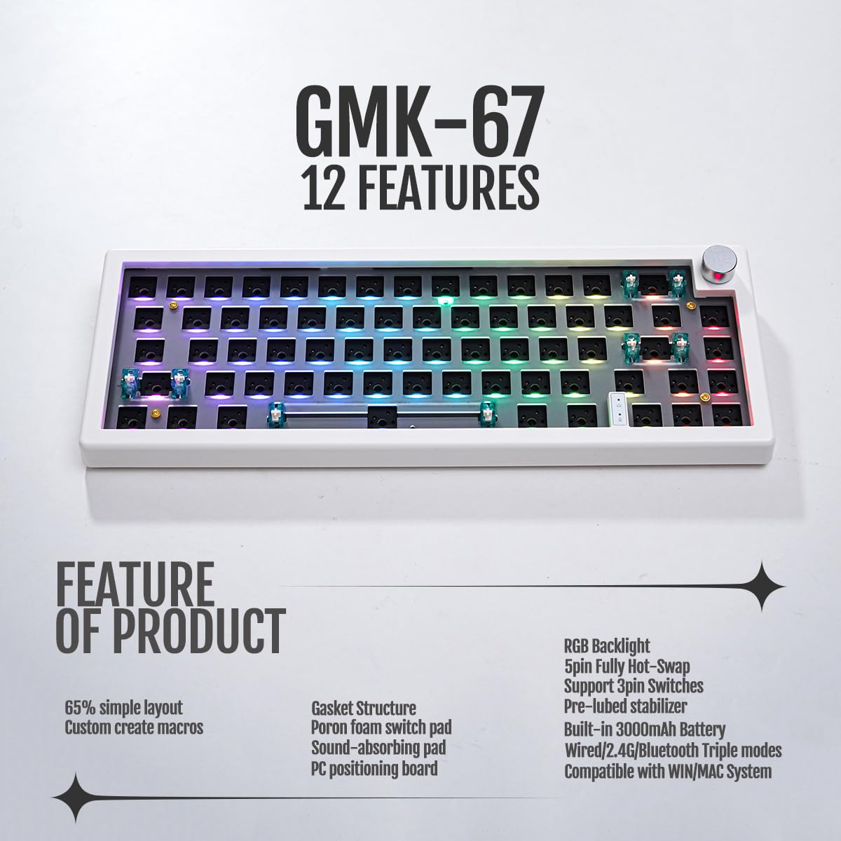 Mua SUEHIODHY GMK67 Gasket Mounted Mechanical Keyboard Kit,Hot ...
