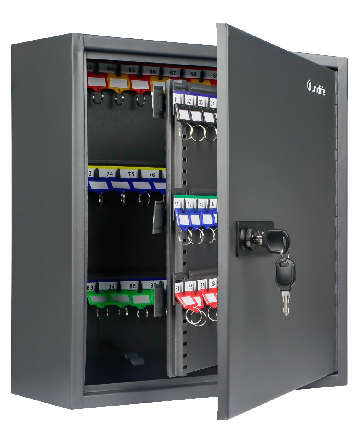 Uniclife 120 Position Key Cabinet with Combination and Key Lock ...
