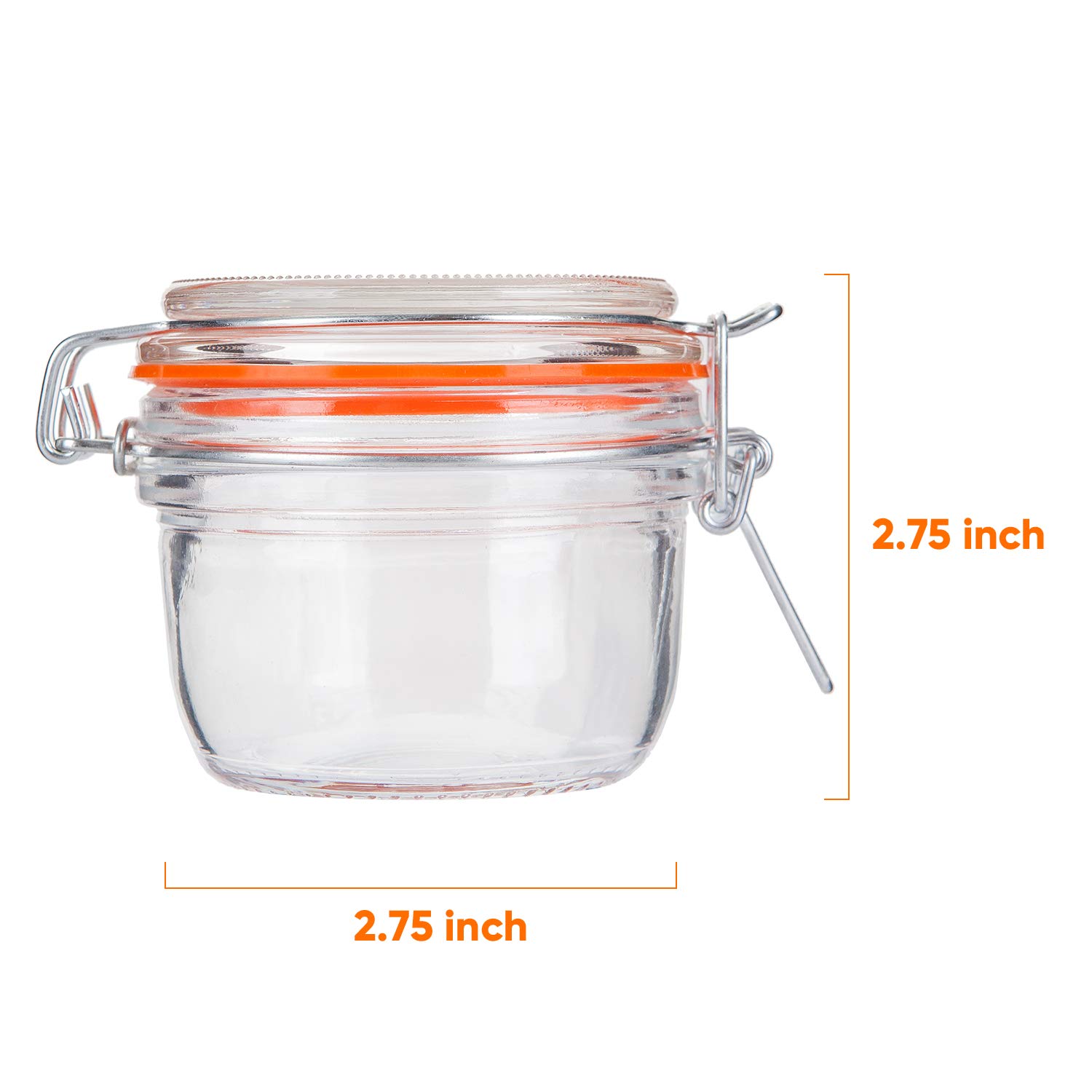 Small Glass Jars With Airtight Lids,Encheng Glass Spice Jars 5 oz,Maosn ...