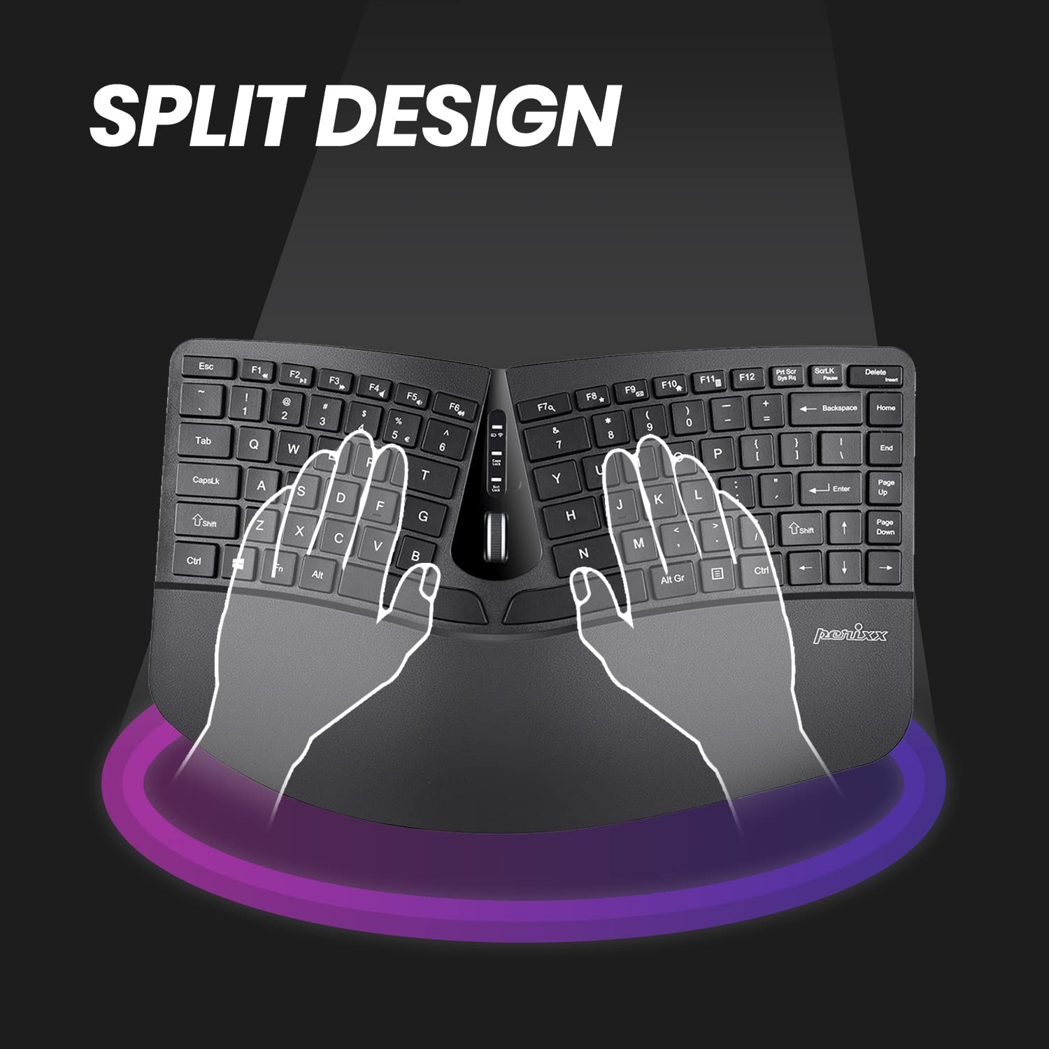 Mua Perixx PERIDUO-606A, 3-in-1 Wireless Compact Ergonomic Keyboard ...