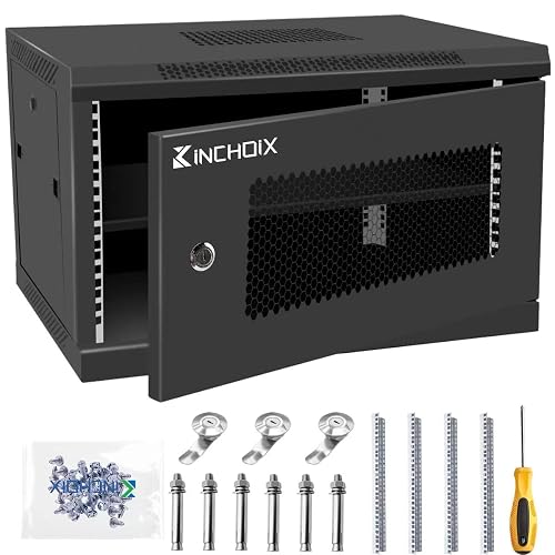 Kinchoix 6U Server Cabinet Wall Mount, 19Inch Network Rack Cabinet ...