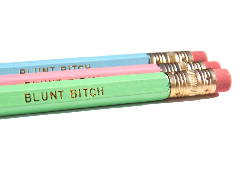 Blunt B*tch Pencil Set Of 3 - Funny Stationery : Amazon.co.uk: Handmade ...