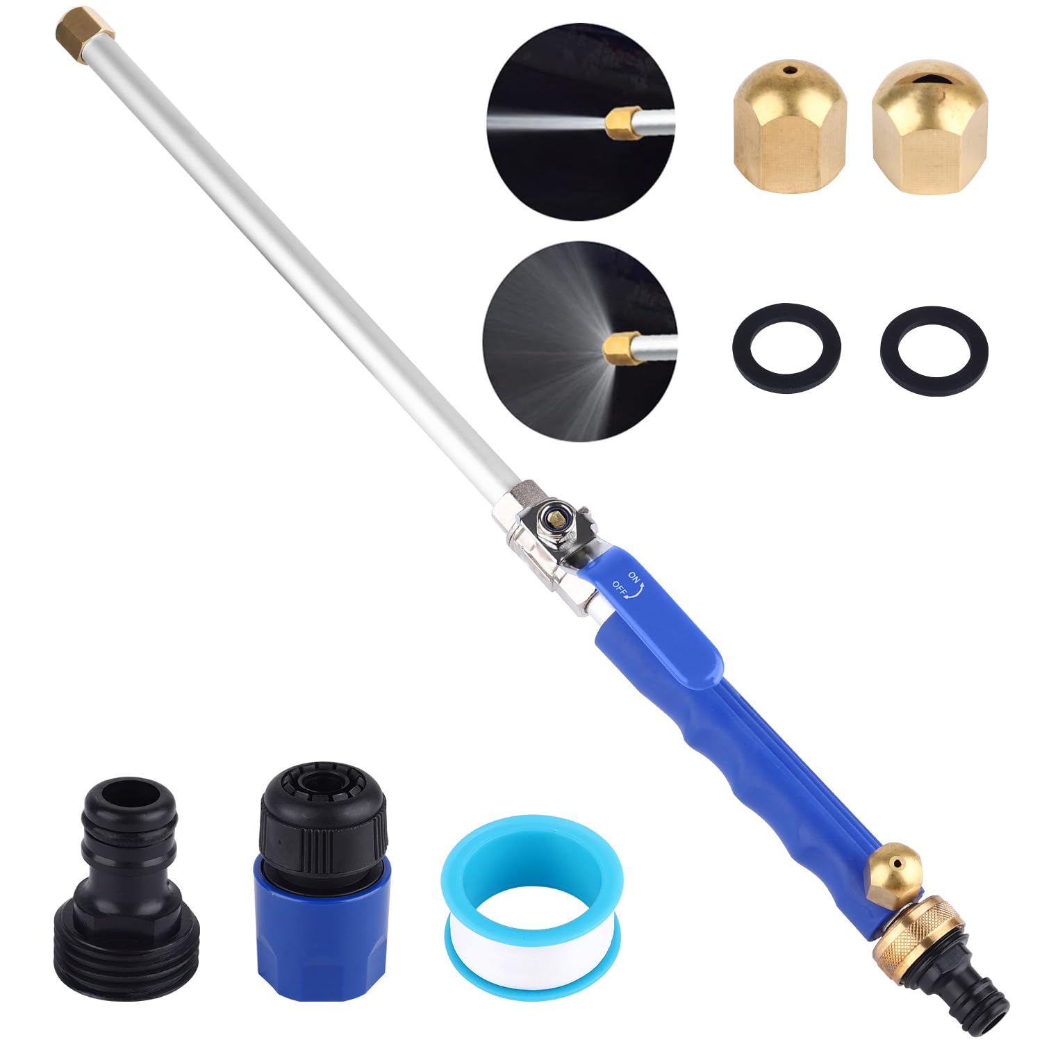 Mua Jet Nozzle Power Washer for Garden Hose Hydro Jet Nozzle 2-in-1 ...