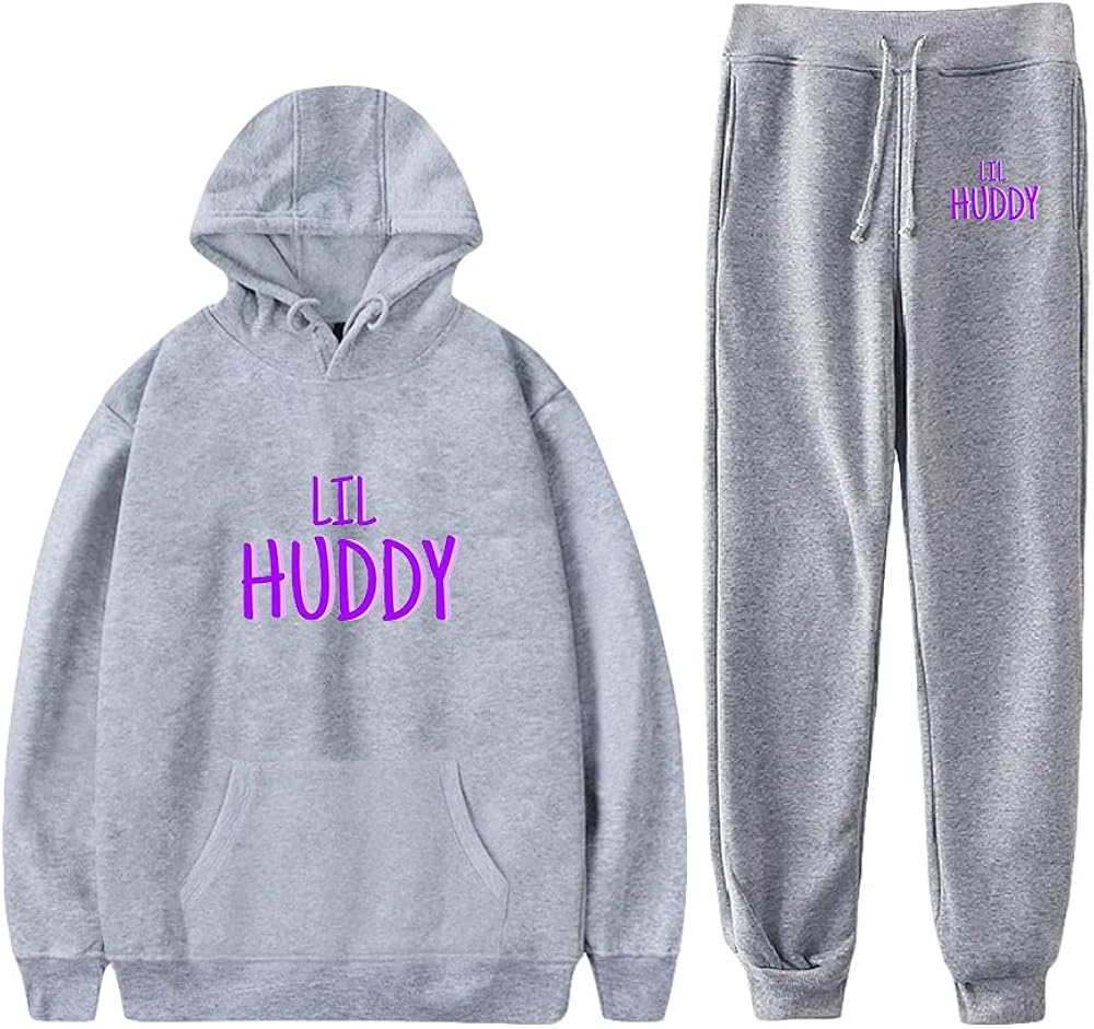 Unizka Lil Huddy Hoodies Sets Singering Hoodies Pants Hip Hop ...