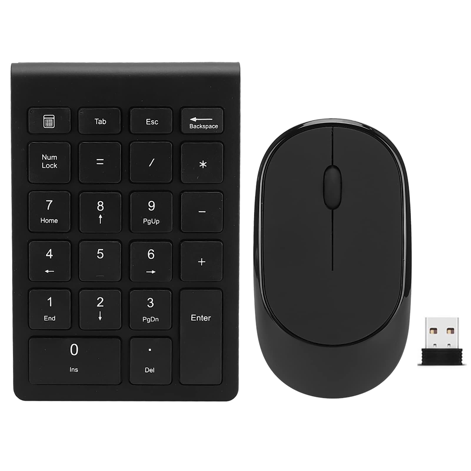 LICAEVEY Wireless Number Pad and Mouse Combo, Portable Ultra Slim 2.4G ...