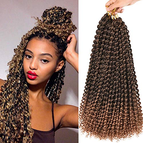 Refined Hair 7Packs Passion Twist Crochet Hair Ombre Color Water Wave ...