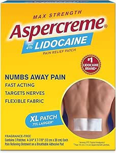 Amazon.com: Aspercreme Lidocaine Patches XL - 3 Each, Pack of 4 : Health & Household