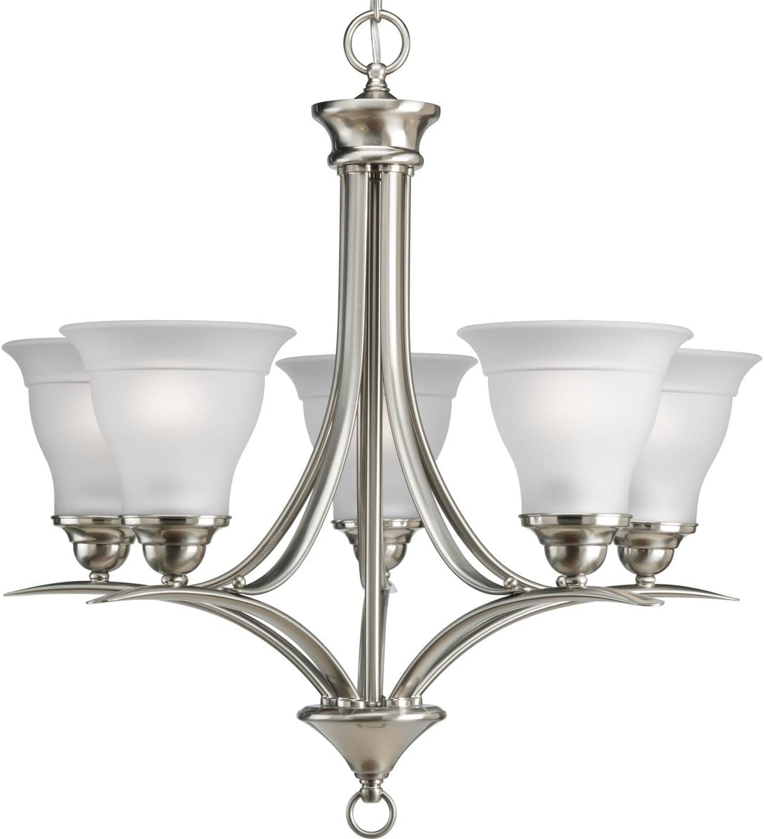 Progress Lighting P4328-09 5 Light Trinity Chandelier, Brushed Nickel ...