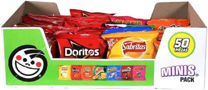 Sabritas Minis Surtido de Botanas - 50 Piezas: Amazon.com.mx: Alimentos ...