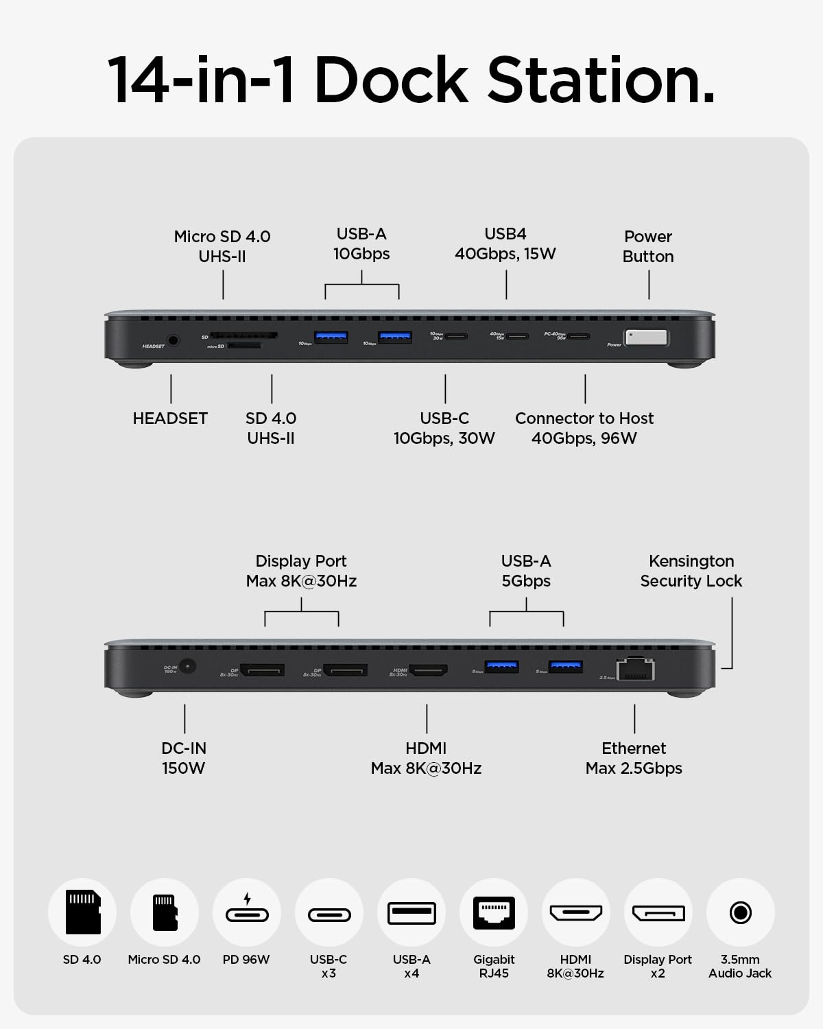 Mua ArcDock Pro [14 in 1] 8K Thunderbolt 4 Docking Station, Triple Dual ...