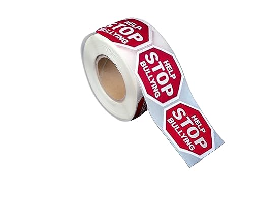 250 Help Stop Bullying Stop Sign Shaped Stickers for Anti Bullying ...