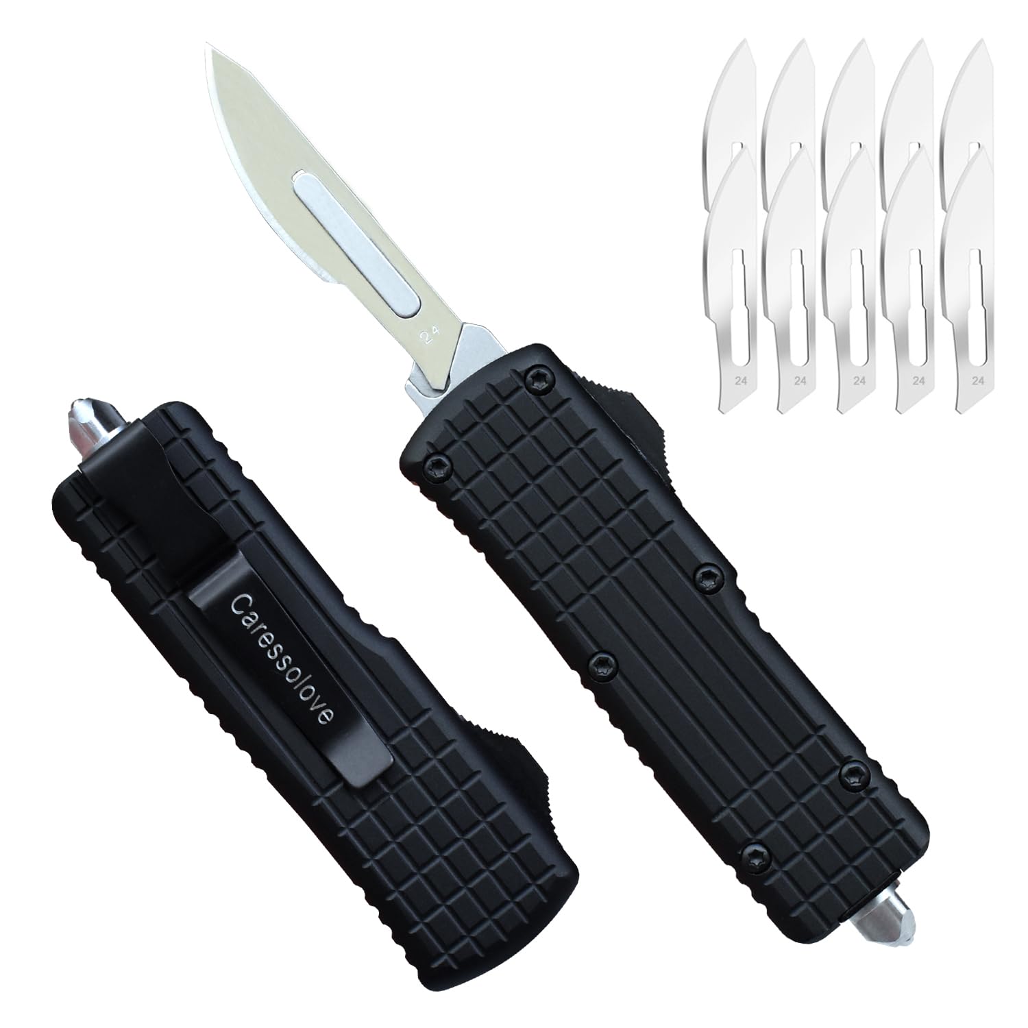 Caressolove Self Retractable Razor Blades Utility Knife, Safety Box ...