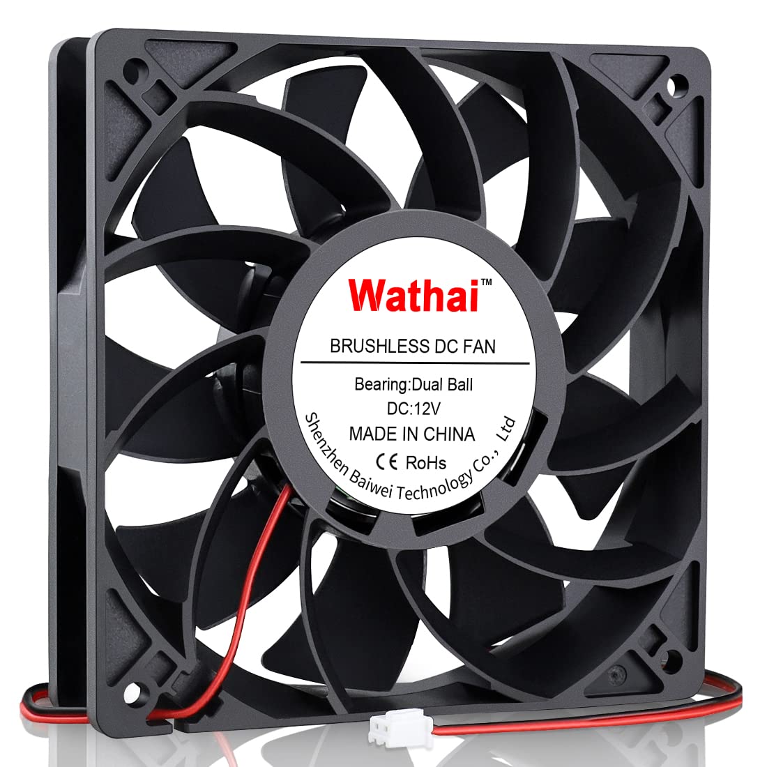 Mua Wathai 120mm x 25mm 12V High Pressure CFM Fan Dual Ball High Speed ...