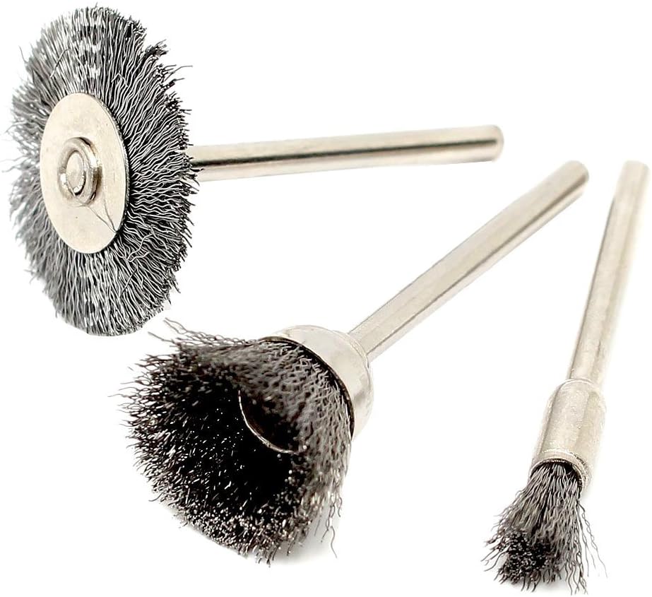 REAMTOP 45Pcs Steel Wire Wheels Pen Brushes Set Kit Accessories for ...