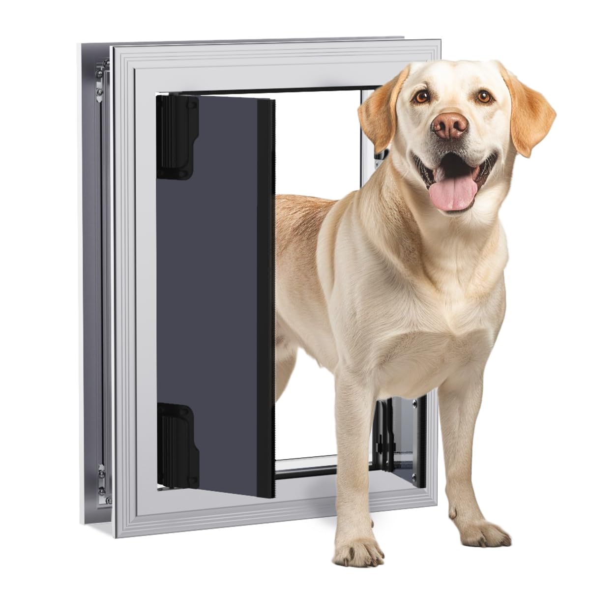 FurrFinesse Extra Large Dog Door, Energy Efficient French Dog Door with ...