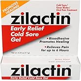 Amazon.com: Zilactin Cold Sore Gel, Medicated Gel - 0.25 OzGel : Health ...