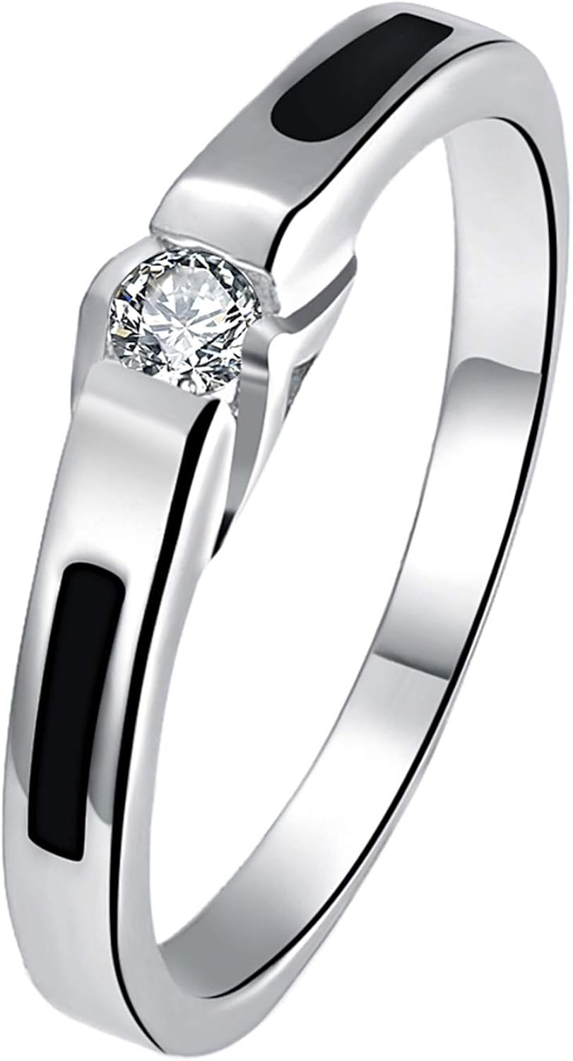 KnSam Ehering Verlobungsring Trauring Ehering Frau Gold Schwarzer ...