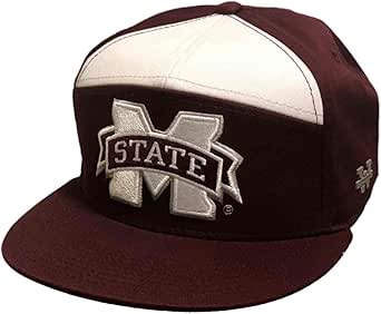 Mississippi State University MS State Bulldogs NCAA 7 Panel Flat Bill ...