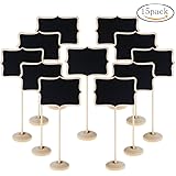 SUMAJU Mini Chalkboard, Small Lace-Shaped Blackboard With Stand Message ...