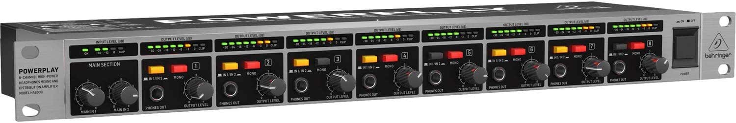 Behringer Powerplay HA8000 V2 8 canales alta potencia auriculares ...