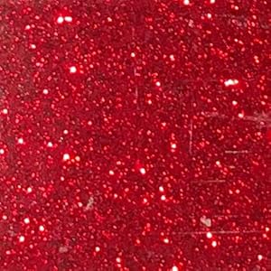 Amazon.com: Red Glitter Vinyl Roll 12" by 15 FEET Transparent Glitter ...