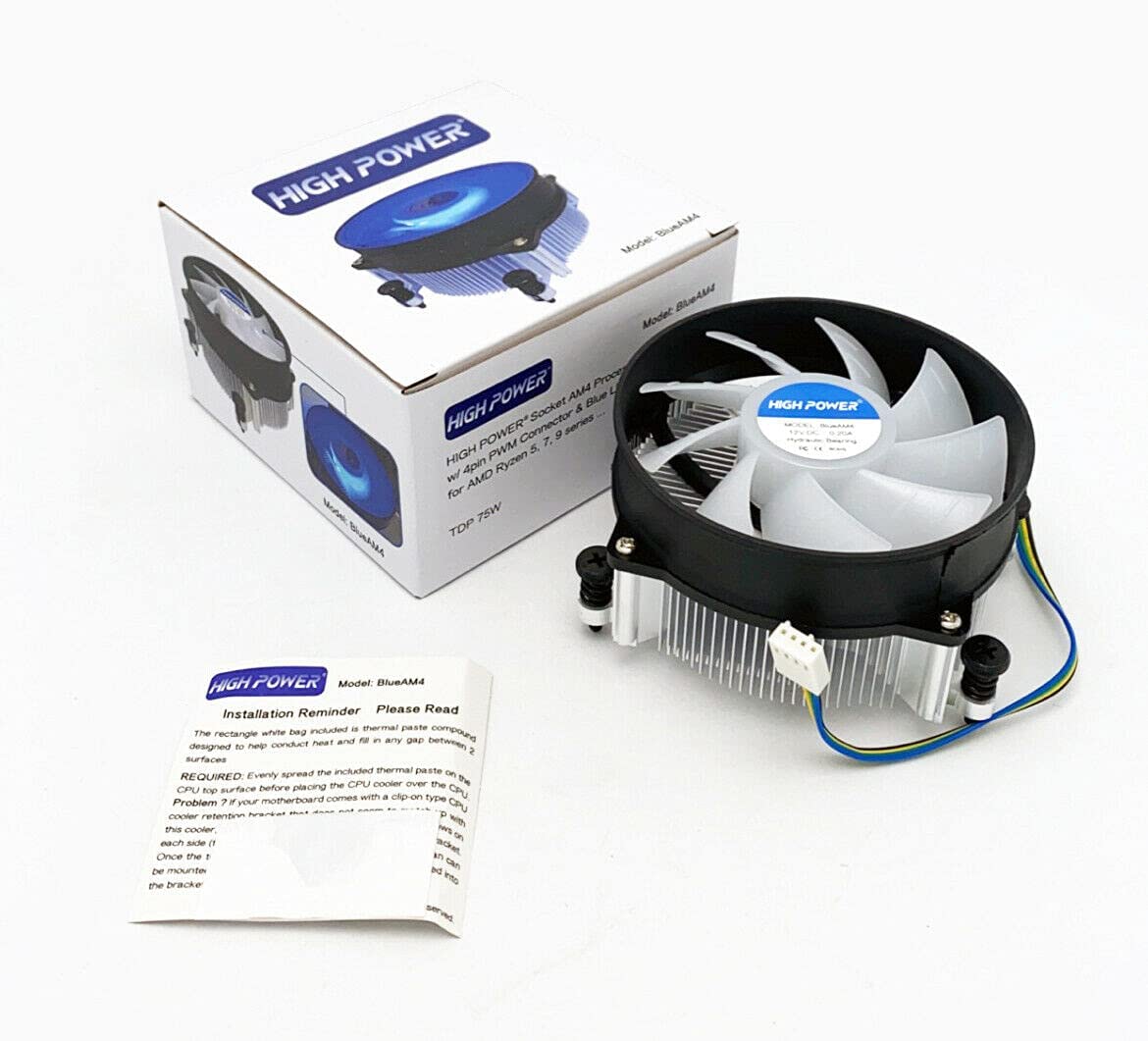 Mua BlueAM4 Blue LED Light CPU Air Cooler with Aluminum Heatsink & 92mm ...
