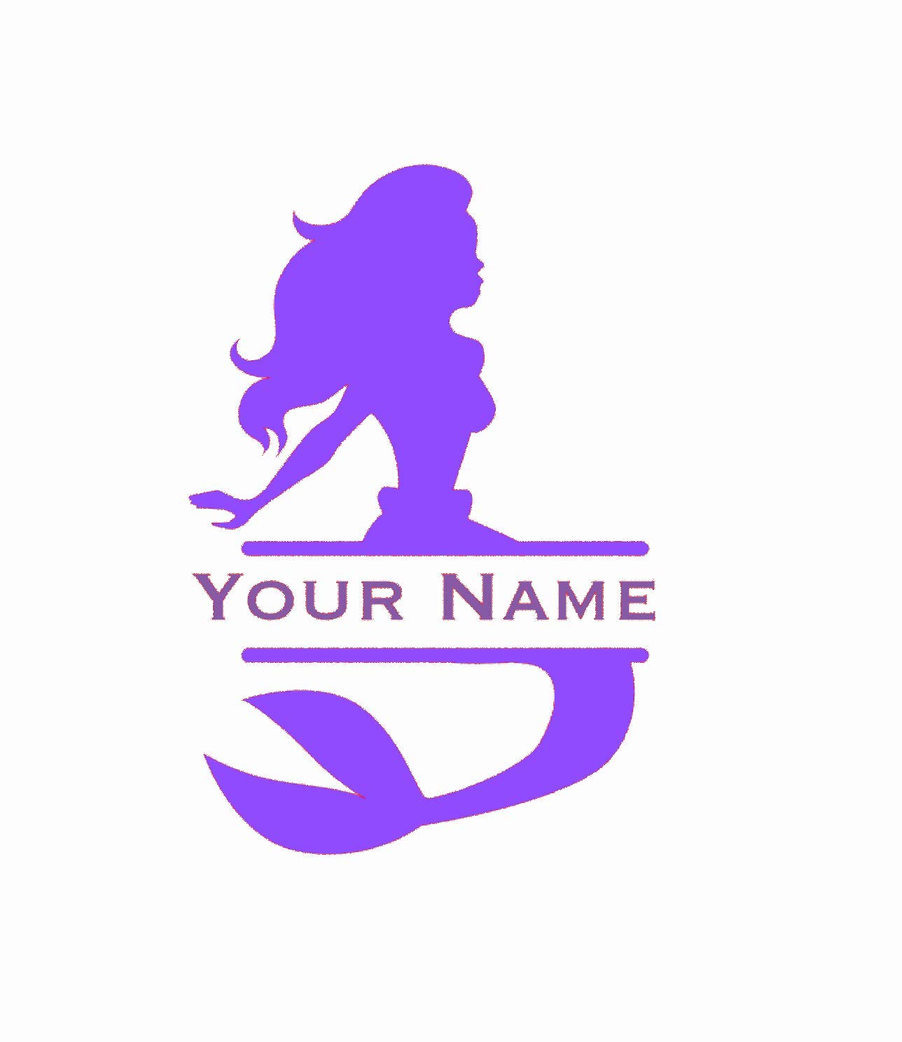 Amazon.com: Custom Personalized Mermaid Vinyl Decal - Name Bumper ...