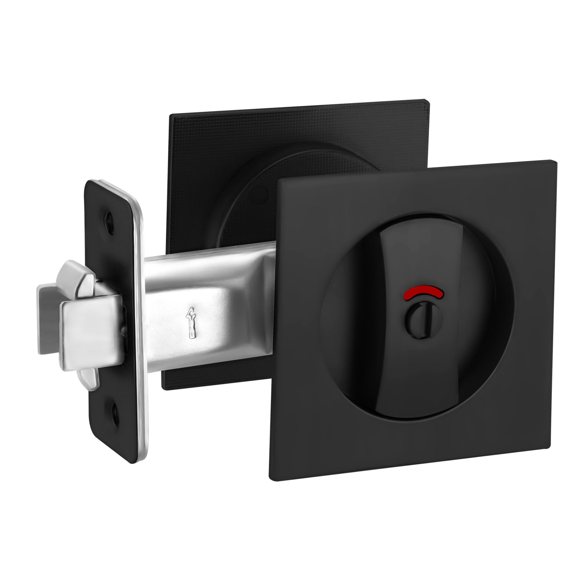 Cozy Tower Pocket Door Lock with Indicator, Pocket Door Hardware Square ...