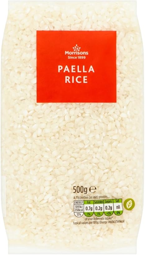 Morrisons Paella Dry White Rice, 500g: Amazon.co.uk: Prime Pantry