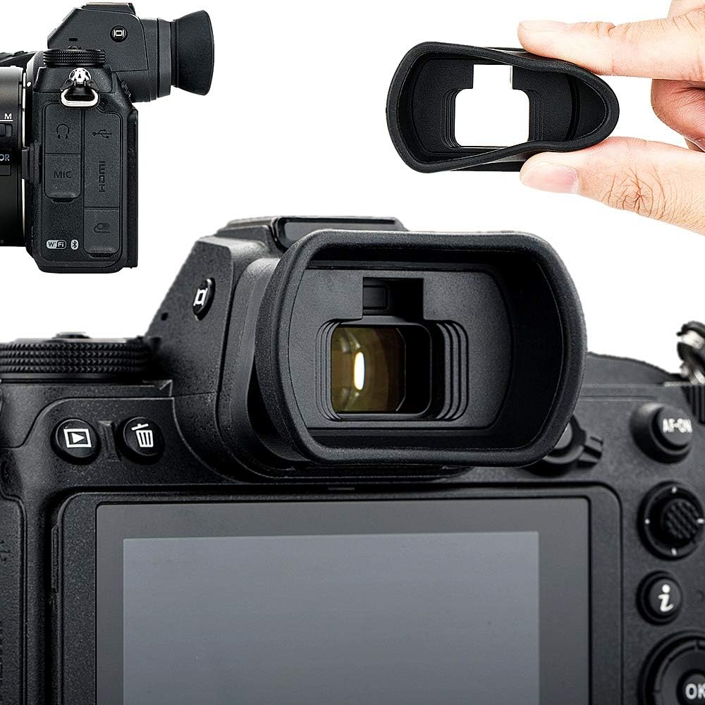 Soft Silicon Camera Viewfinder Eyecup Eyepiece Eyeshade for Nikon Z7II Z6II Z5 Z6 Z7, Replaces ...