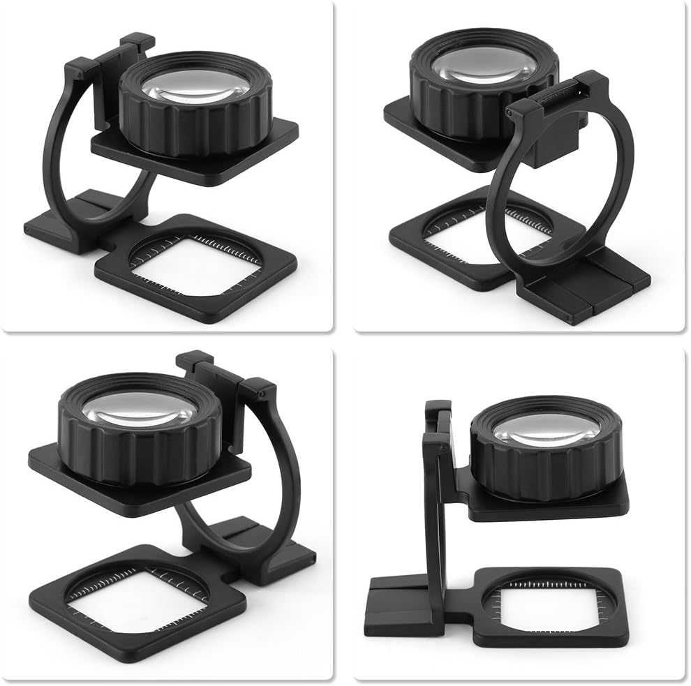 Yosoo 15X Portable Foldable Magnifier Stand Magnifying Glass Lens Loupe ...