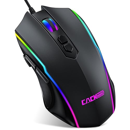 RGB Gaming Mouse Wired,PC Gaming Mouse with 8 Programmable Buttons ...