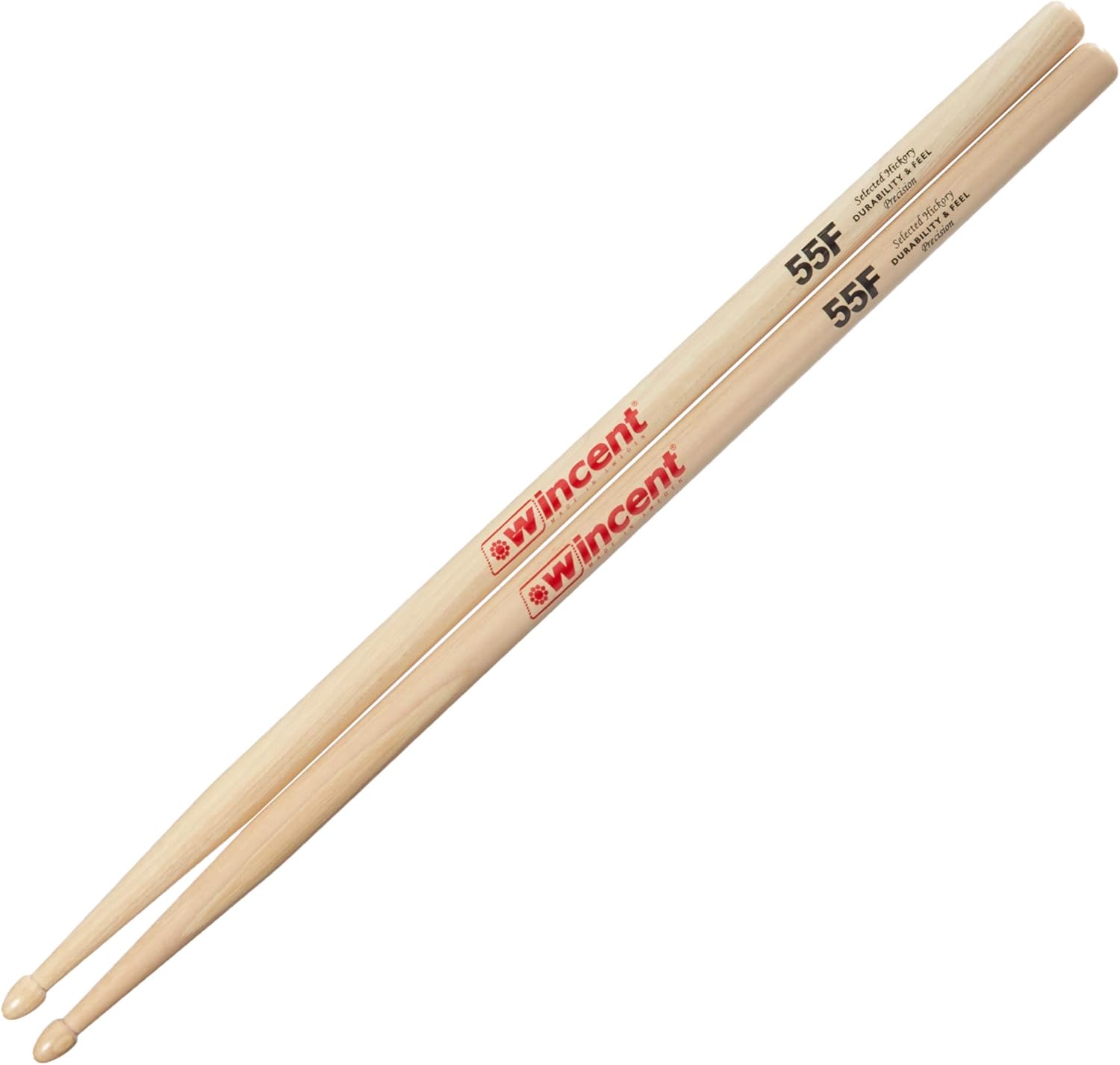 Wincent – 55F Precision Hickory Drumsticks (pair) - BigaMart