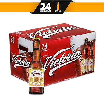 Cerveza Ámbar Victoria 24 botellas de 355 ml c/u: Amazon.com.mx ...