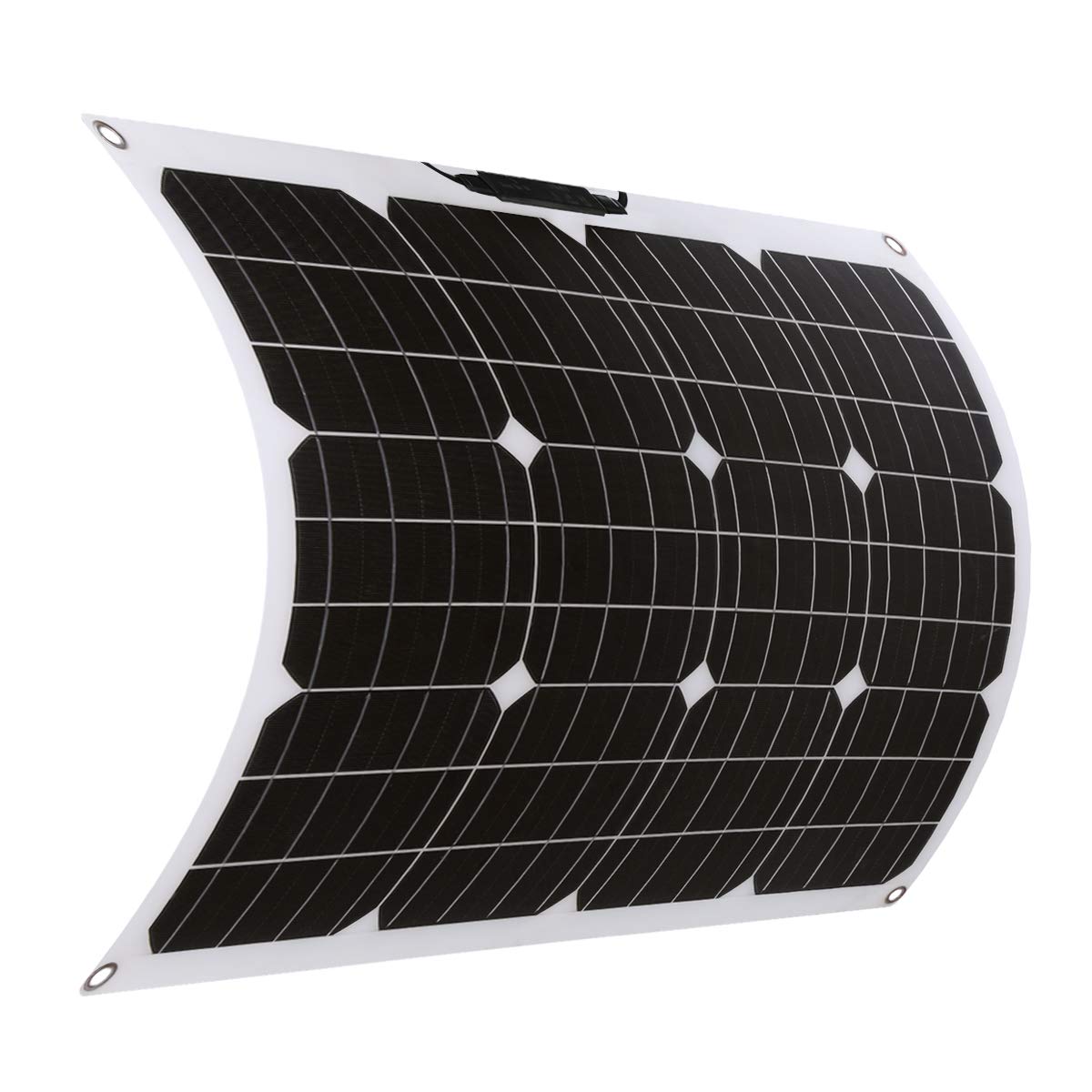 SARONIC 50W 18V ETFE Flexible Mono Solar Panel with MC4 for Boat,Tent ...