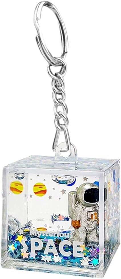 Amazon.com: Space Astronaut Keychain Keyring, Astronaut Liquid ...