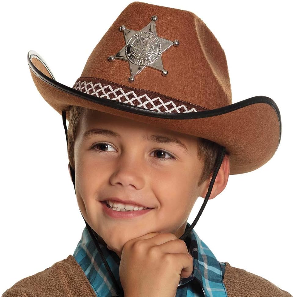 Boland Junior Sheriff Hat Brown, Multi-Coloured, One Size, 504107 ...