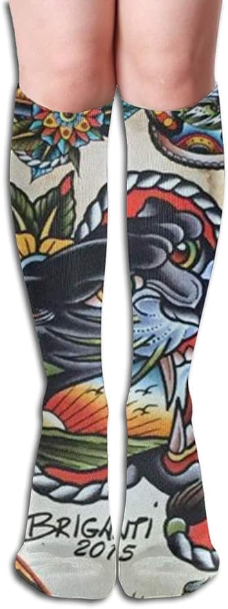 Tattoo Print Tiger Personality Sports Recreation Compression Socks ...