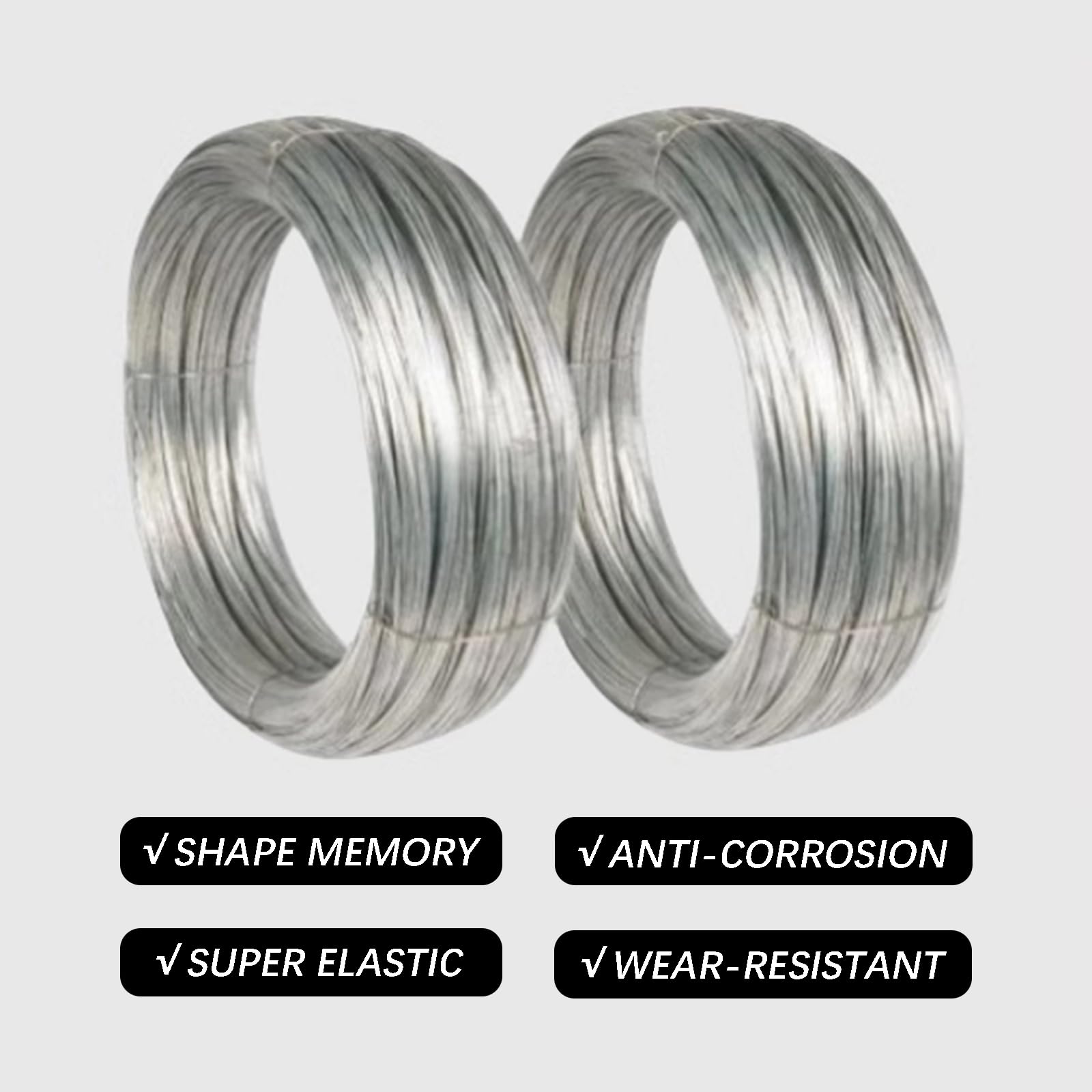 Surprecision Nitinol Shape Memory Wire Silver Super Elastic Nitinol ...