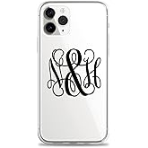 Amazon.com: Case Charming Monogram Case for iPhone 15 Pro Max 14 Plus 13 mini 12 11 Xr Xs X 10s ...