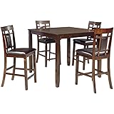Amazon.com: Signature Design by Ashley Bridson 5 Piece Counter Height Dining Room Set, Includes ...