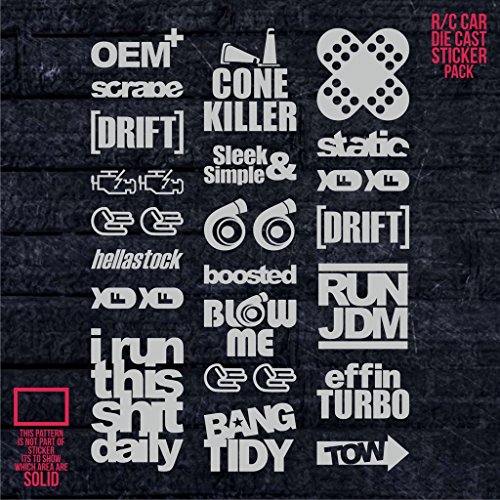 Buy focus static cone killer oem drag effin turbo die cast rtr sticker ...
