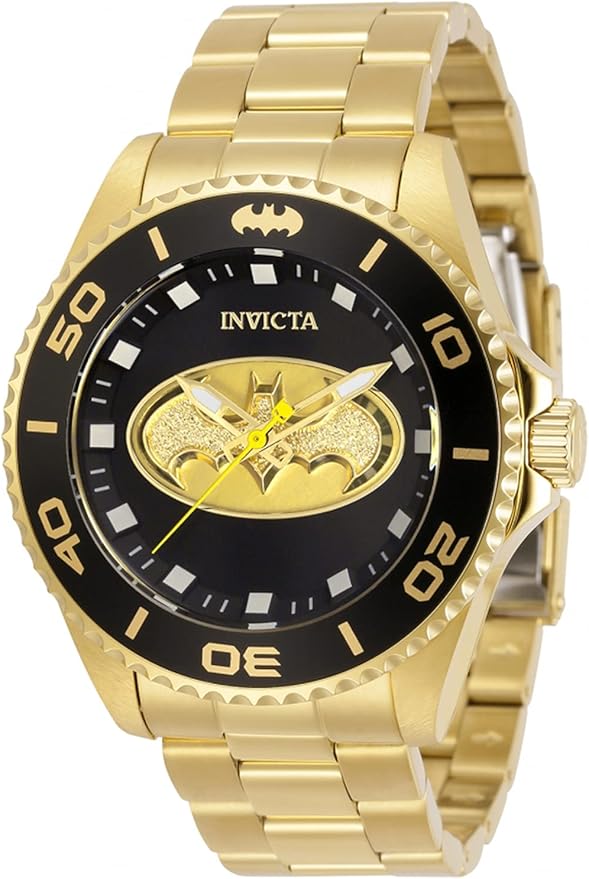 Invicta Men's DC Comics Batman Quartz 100m Gold Tone Stainless Steel ...