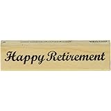 Amazon.com: Retirement Greeting Rubber Stamp by DRS Designs - Made in ...