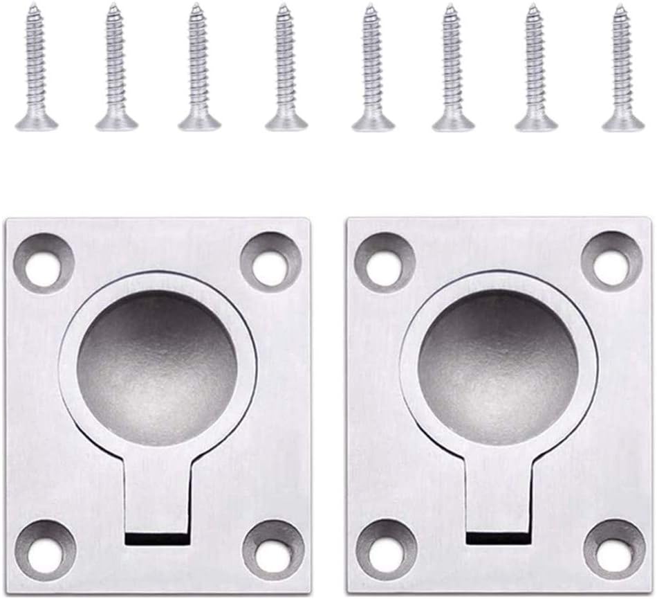 2Pcs Flush Ring Pull Handle Cabinet Hidden Handle Marine Yacht Hardware ...