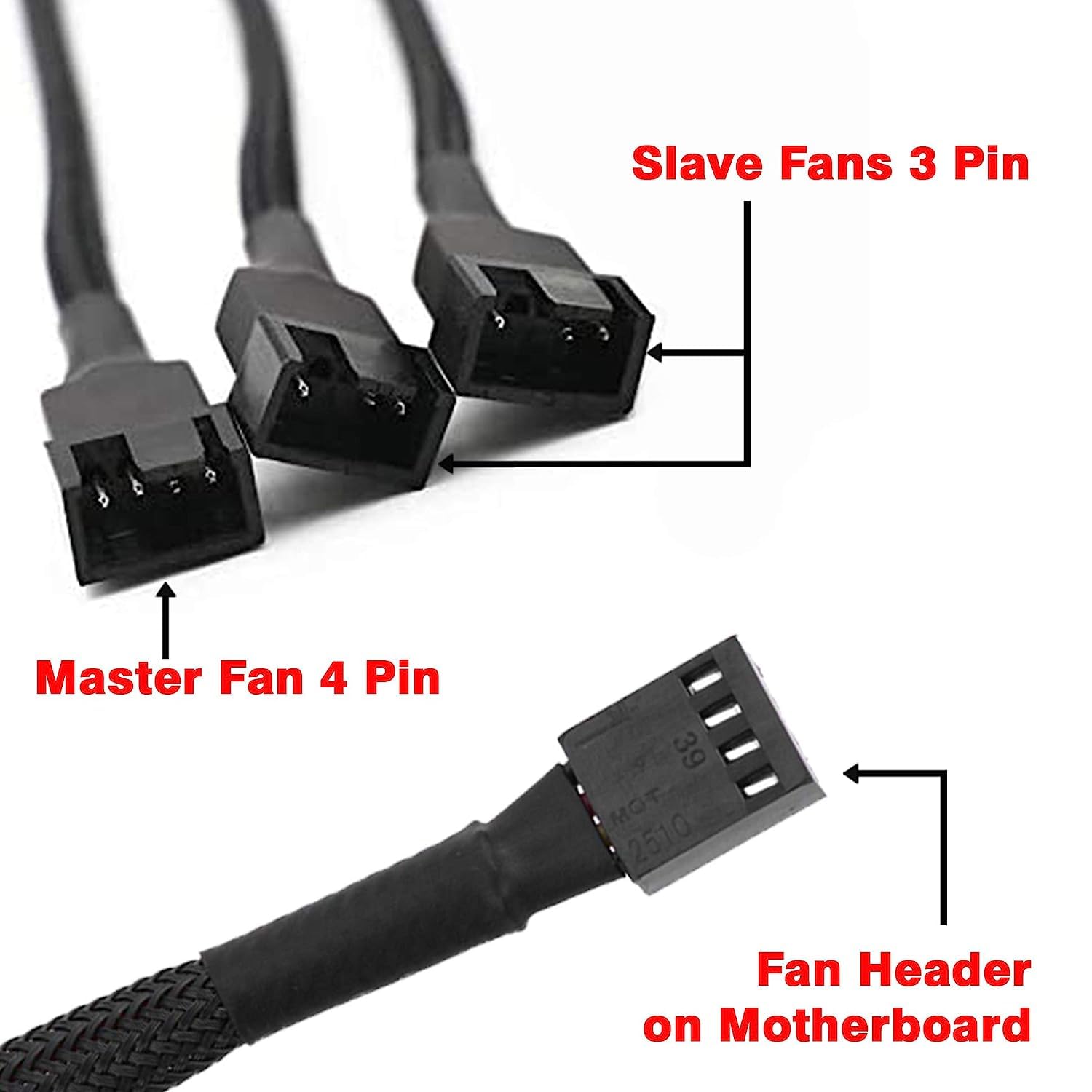 Mua TeamProfitcom PWM Fan Splitter 4 pin Adapter Cable Sleeved Braided ...