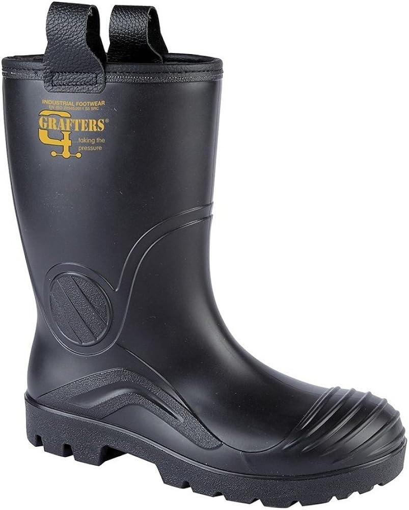 Grafters Mens PVC Waterproof Industrial Safety Rigger Boot (13 UK ...