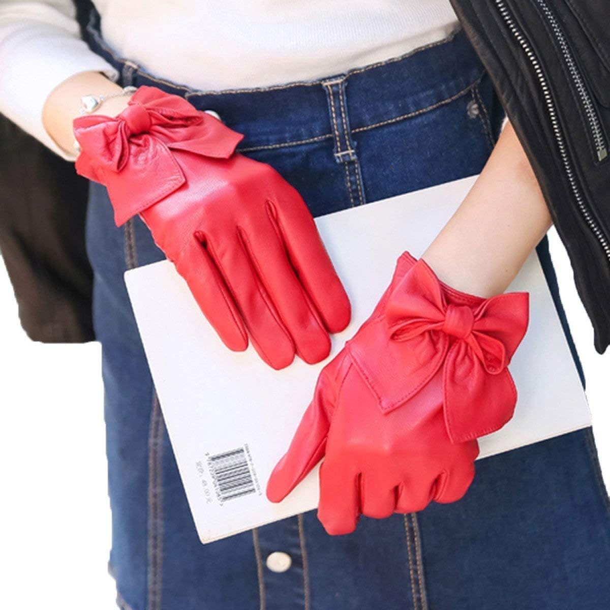 Guantes Señoras De Otoño E Invierno Moda Linda Bowknot Bowknot Moda ...