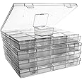 Amazon.com: ZIIYAN Bead Storage Containers - 64 Clear Plastic Bead ...