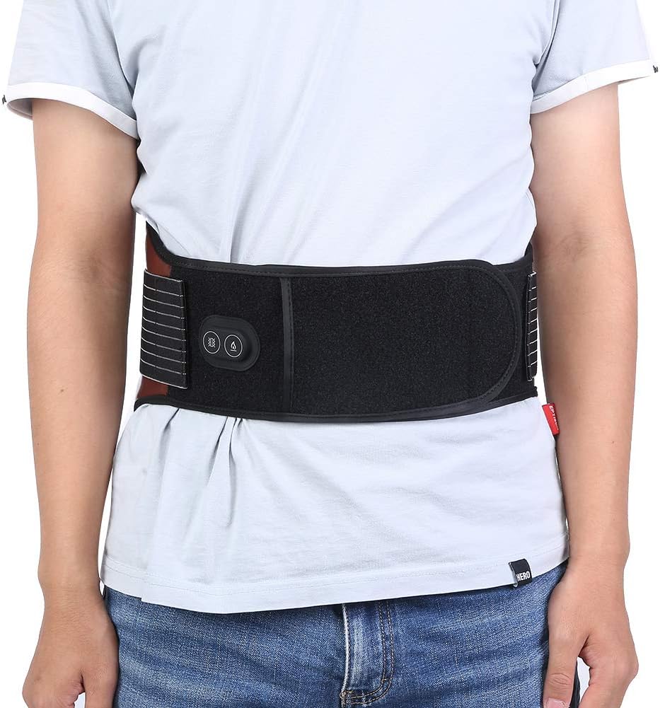 Heating Waist Belt, Heated Massage Back Wrap with Vibration, Heated ...